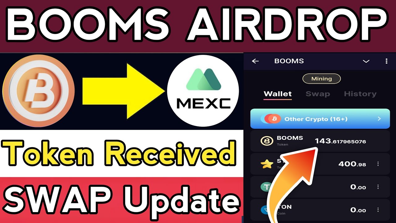 Booms Airdrop Boom Token Received || Booms New Update || Booms update ...