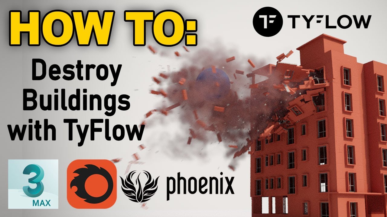 Destroy Buildings with TyFlow | 3dsMax, Phoenix FD, Corona - YouTube