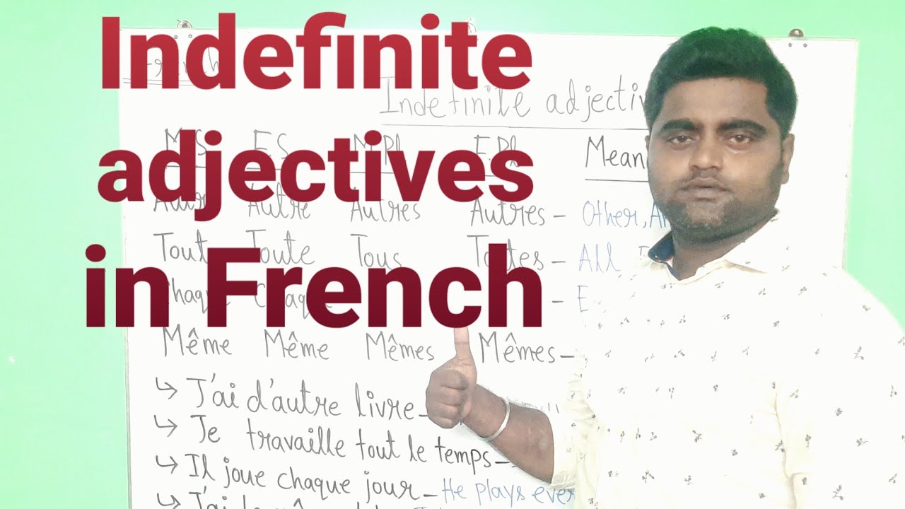 Indefinite adjectives in French #RoyalAcademia - YouTube