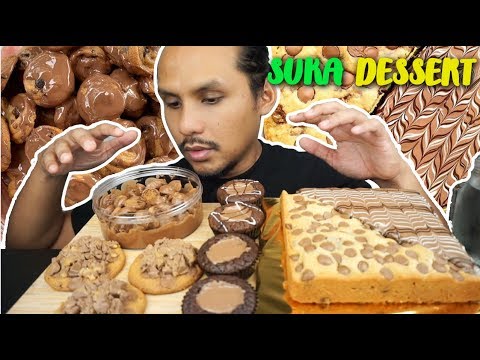 Serba serbi pencuci mulut penuh COKLAT MELELEH (mukbang malaysia) SUKA ...