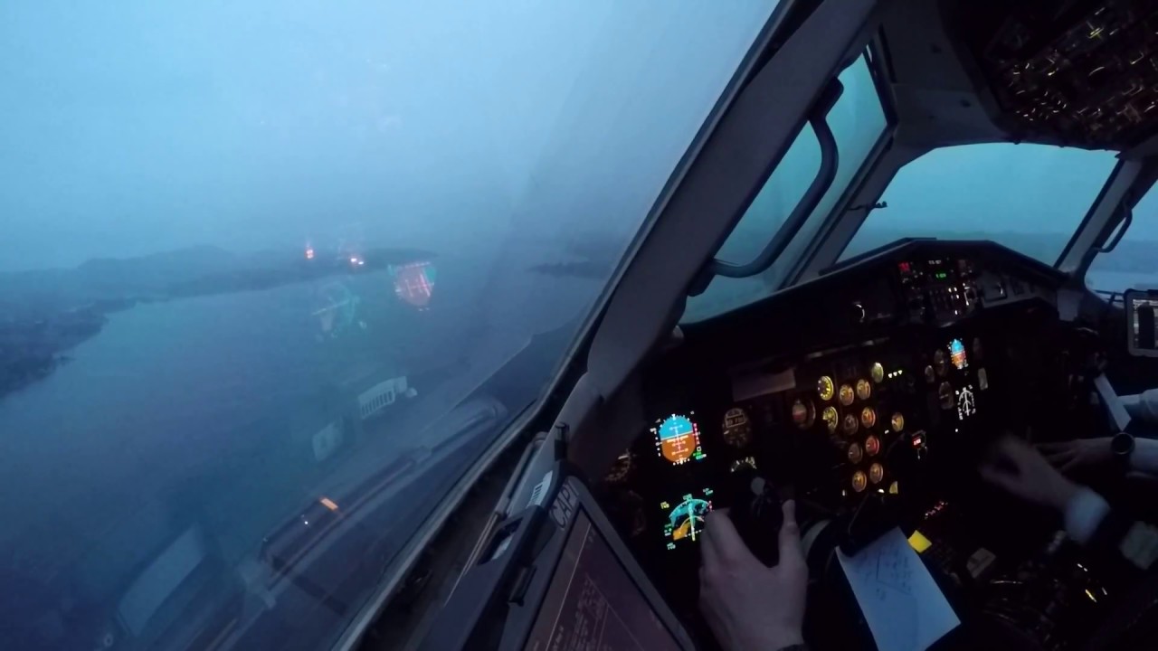 ATR 45 Landing in Stord Norway - YouTube