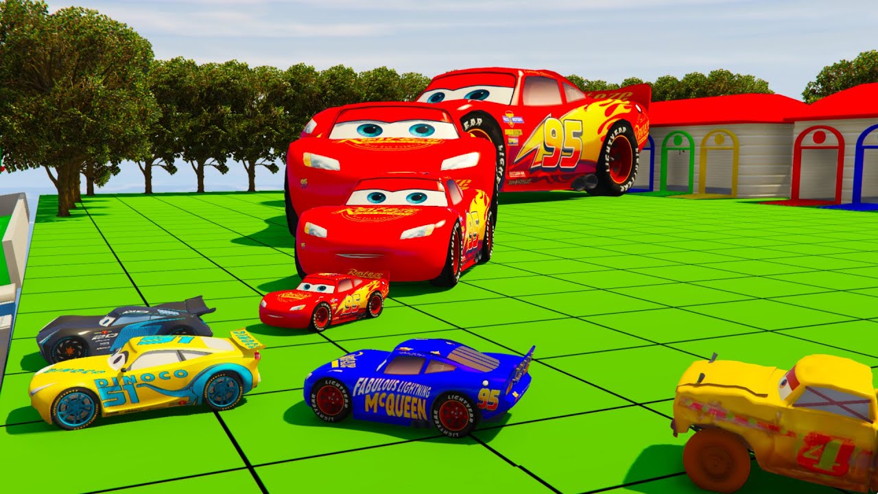 Disney Pixar Cars fall into the water: Cars 3 BiG Lightning McQueen ...
