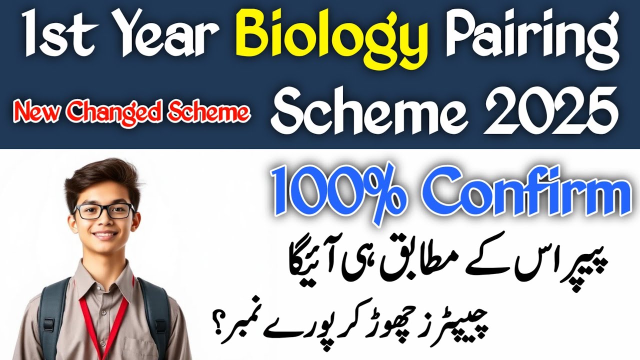 1st Year Biology Pairing Scheme 2025 - 11th Class Biology Pairing ...