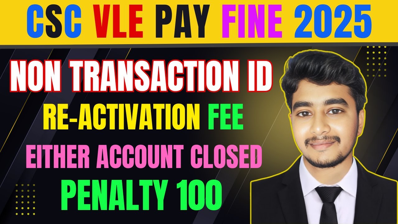 🔥How to Pay Csc Non Transaction Penalty 2025 | Csc Re activate Charge ...