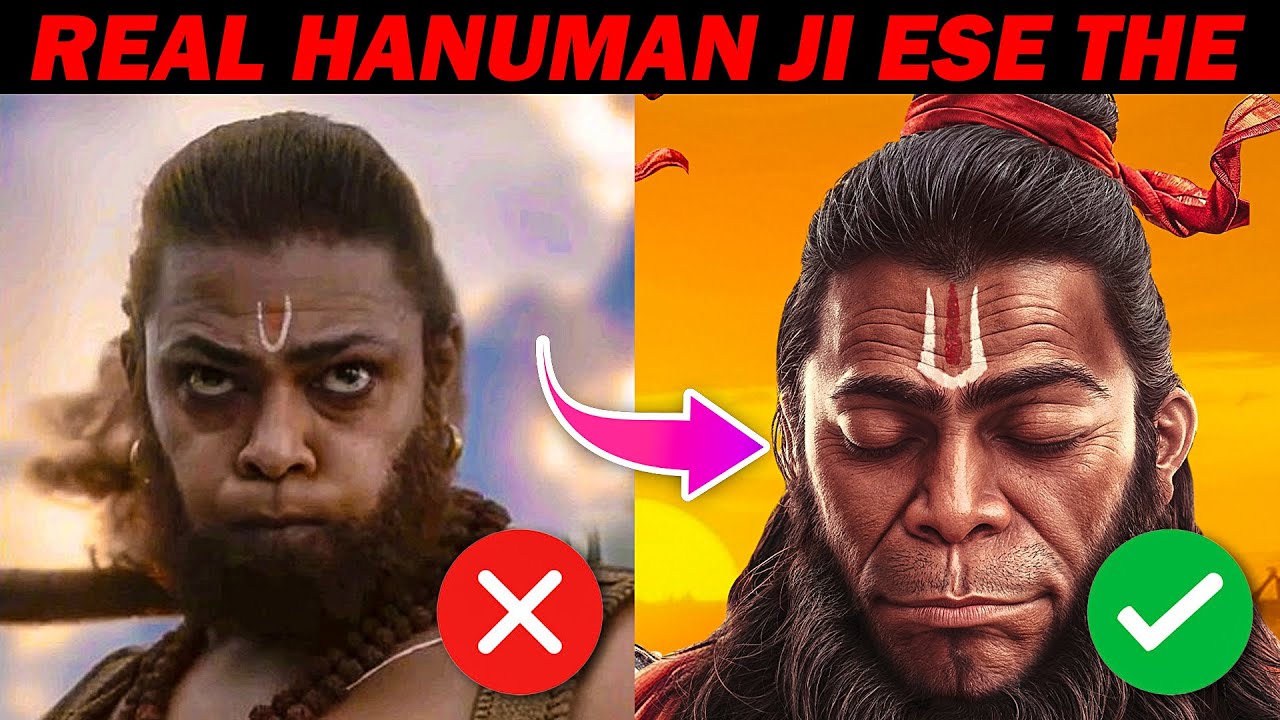 Ye hai Asli Chehra Hanuman ji Ka | You Won't Believe Your Eyes! 🙏🏽🔥 # ...