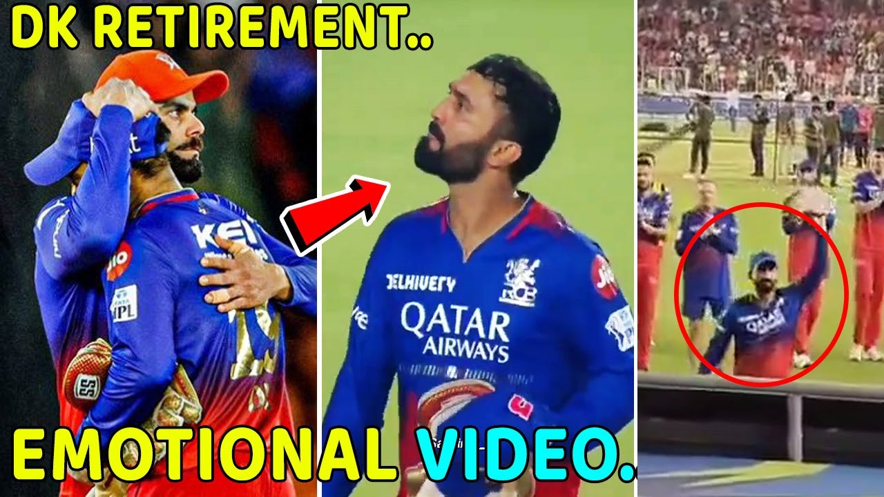 Dinesh Karthik retired from IPL moment emotional send off from RCB ...