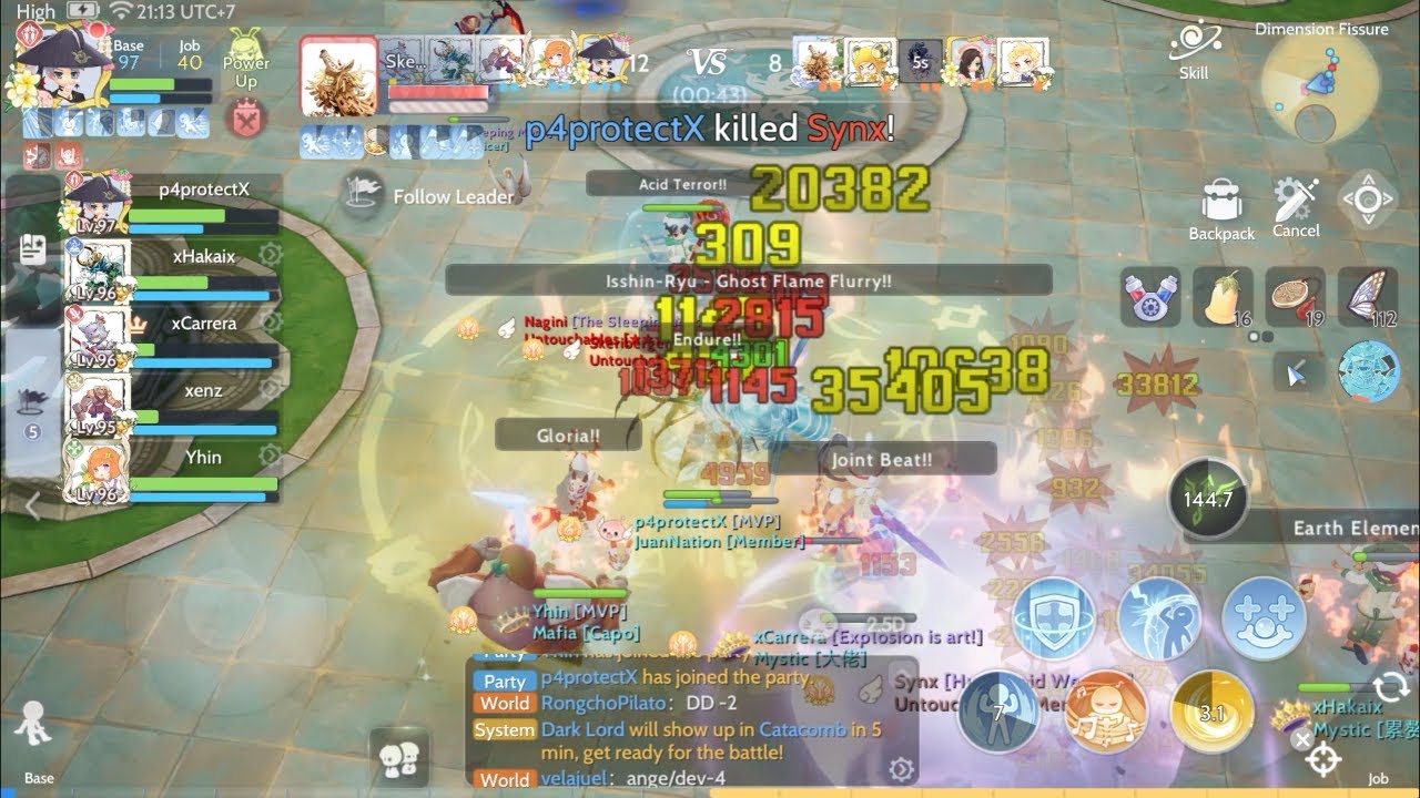 1900 PVP DAMAGE REDUC!! | 5v5 Dimension Drill | Ragnarok Origin Global ...