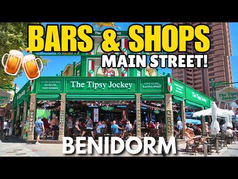 Benidorm: Popular Bars, Shops, Hotels & More! 😲🍺┃Main Street Walking Tour