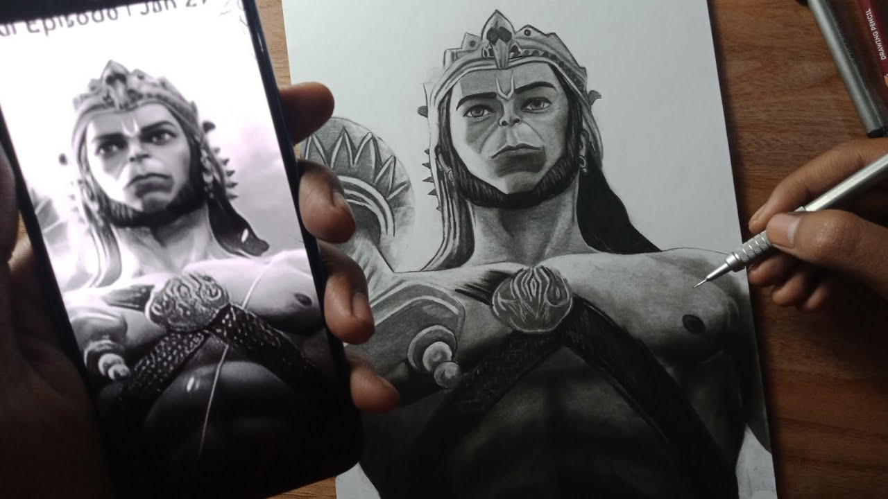 THE LAGEND HANUMAN FULL DRAWING TUTORIAL // Hanuman Ji _ Angad __ The ...