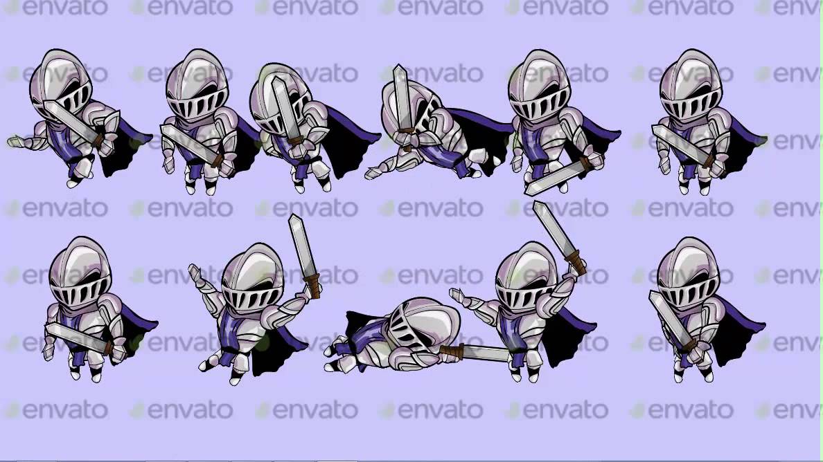 Knights Character Game Sprite 01 - YouTube