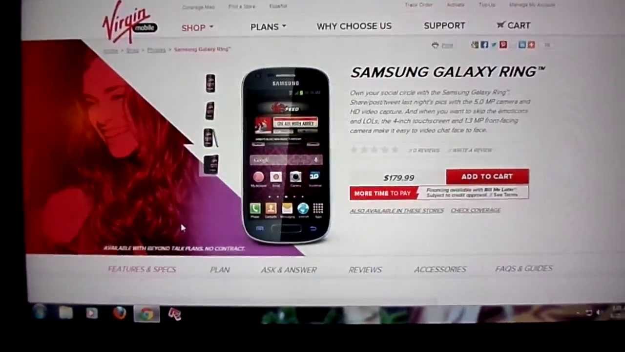 Samsung Galaxy Ring (New Virgin Mobile USA phone) - YouTube