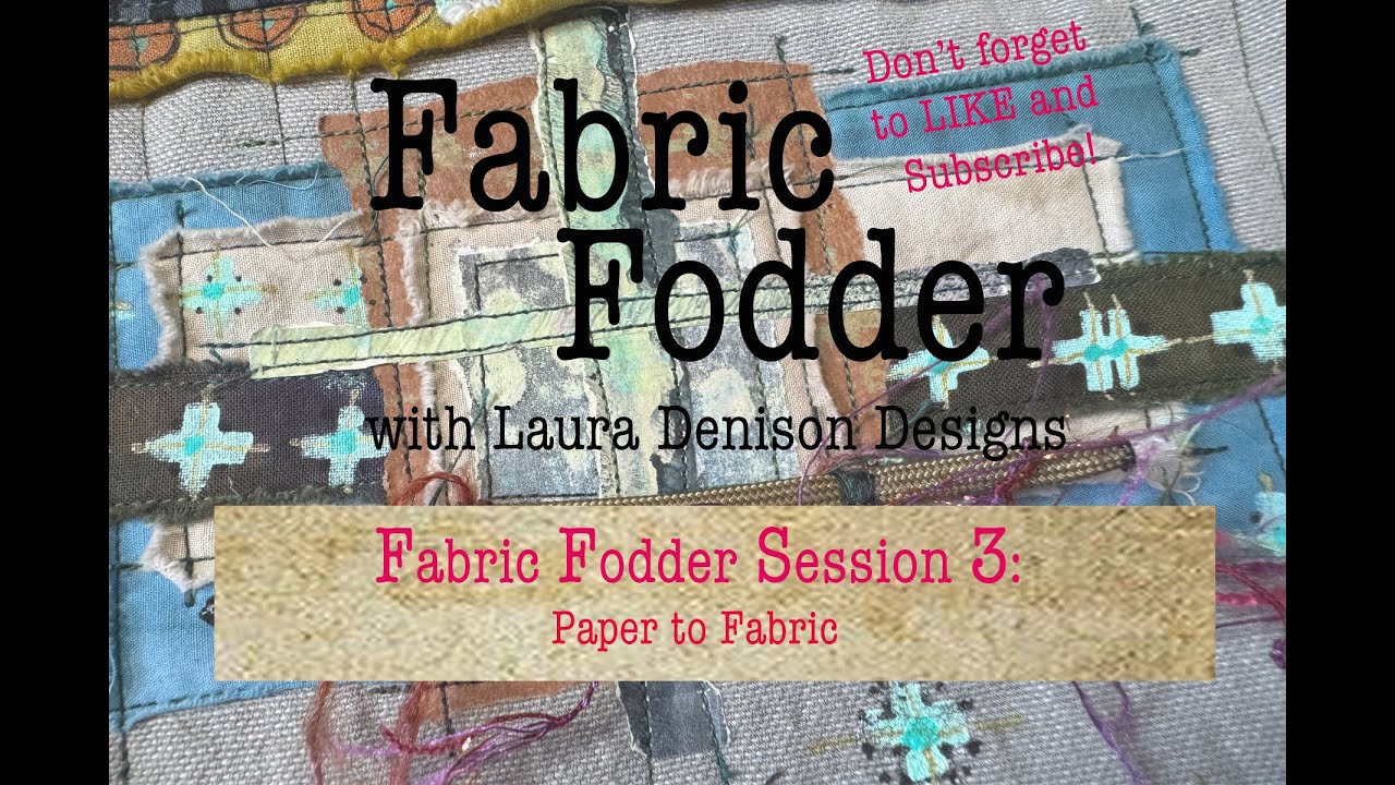 Fabric Fodder Session 3: Fused Paper and Washi tape on Fabric - YouTube