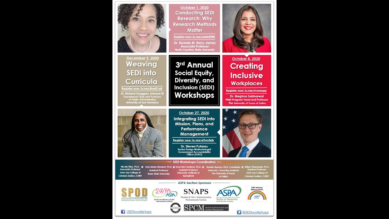 2020 Social Equity, Diversity, and Inclusion Workshops: Workshop #2 ...