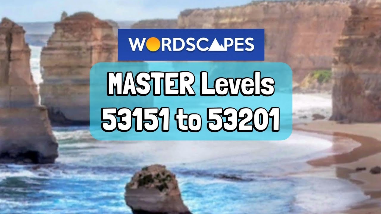 Wordscapes MASTER levels 53151 to 53201 in Tournament| 51 levels in 30 ...