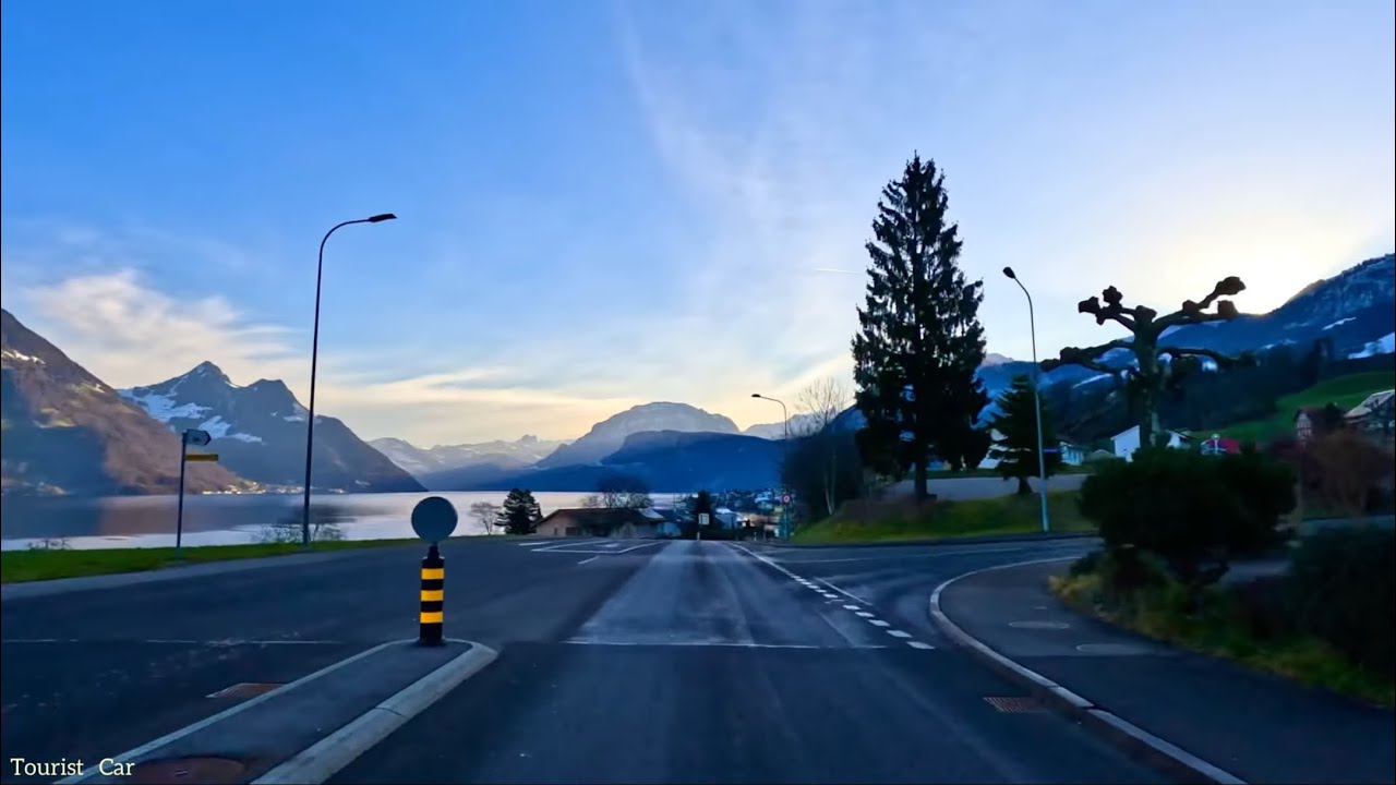 Driving in Swiss 4K - BUOCHS , One of the most beautiful Vllage in ...