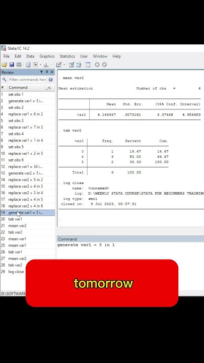 How to save commands from STATA software #stata #dataanalysis - YouTube