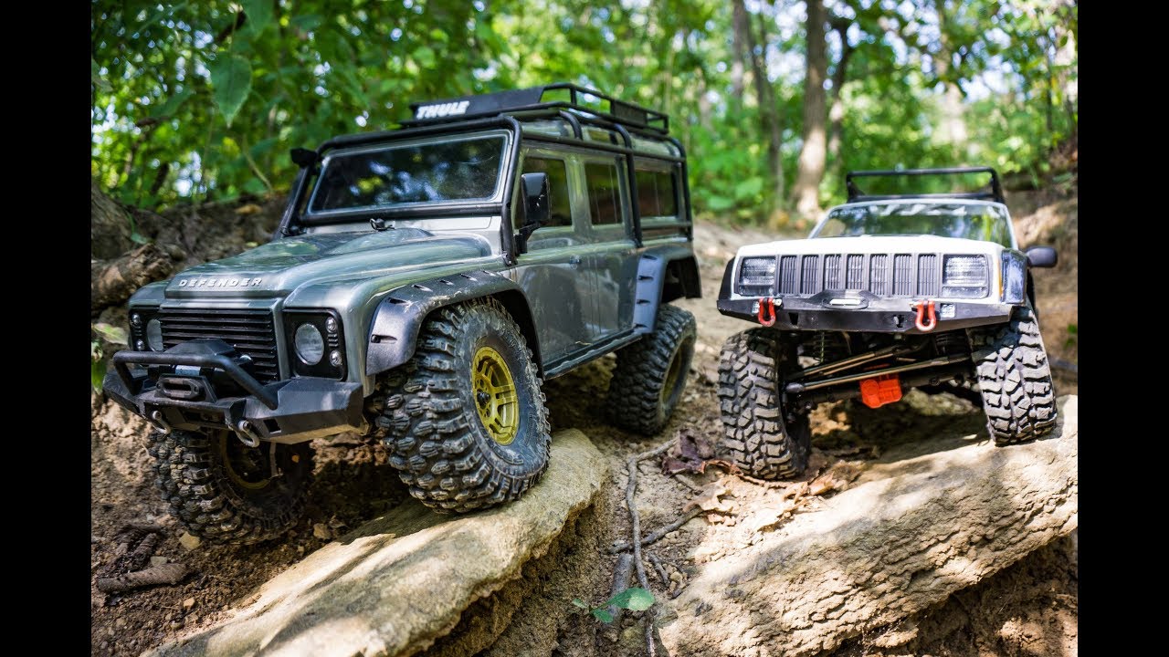 Traxxas TRX 4 Land Rover Defender & Axial SCX10 II Jeep Cherokee Off ...