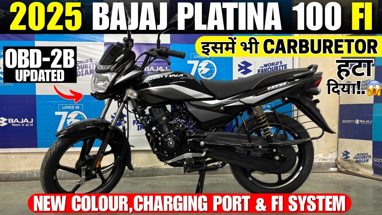 2025 New Bajaj Platina 100 Fuel Injected Model Review🔥| New Updates ...
