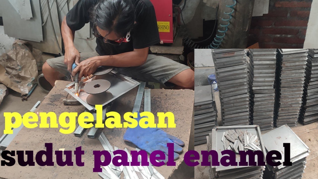 pengelasan sudut panel enamel||kubahmasjid - YouTube