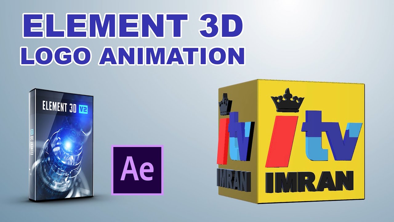 Element 3D After Effects Tutorial | 3D Logo | Element 3D logo animation ...
