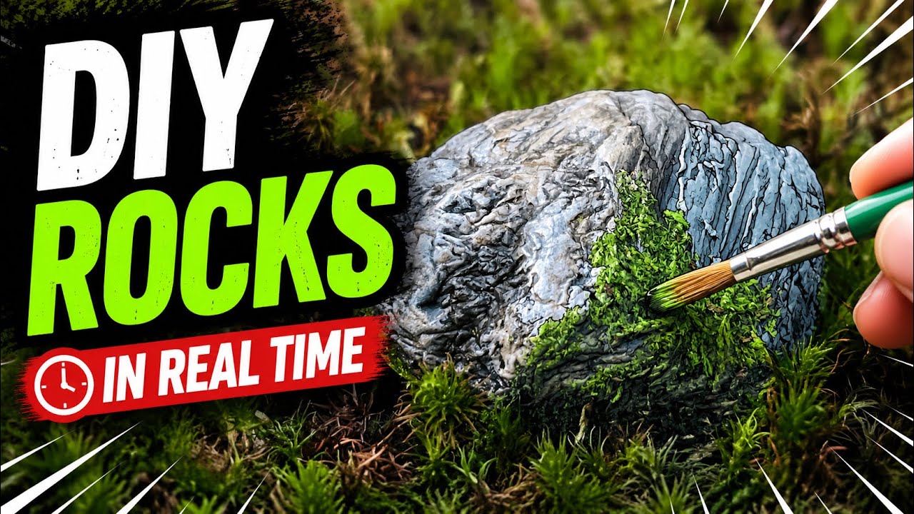 Realistic Das Airdry Clay Rocks, Realtime - Sculpt & Paint - YouTube