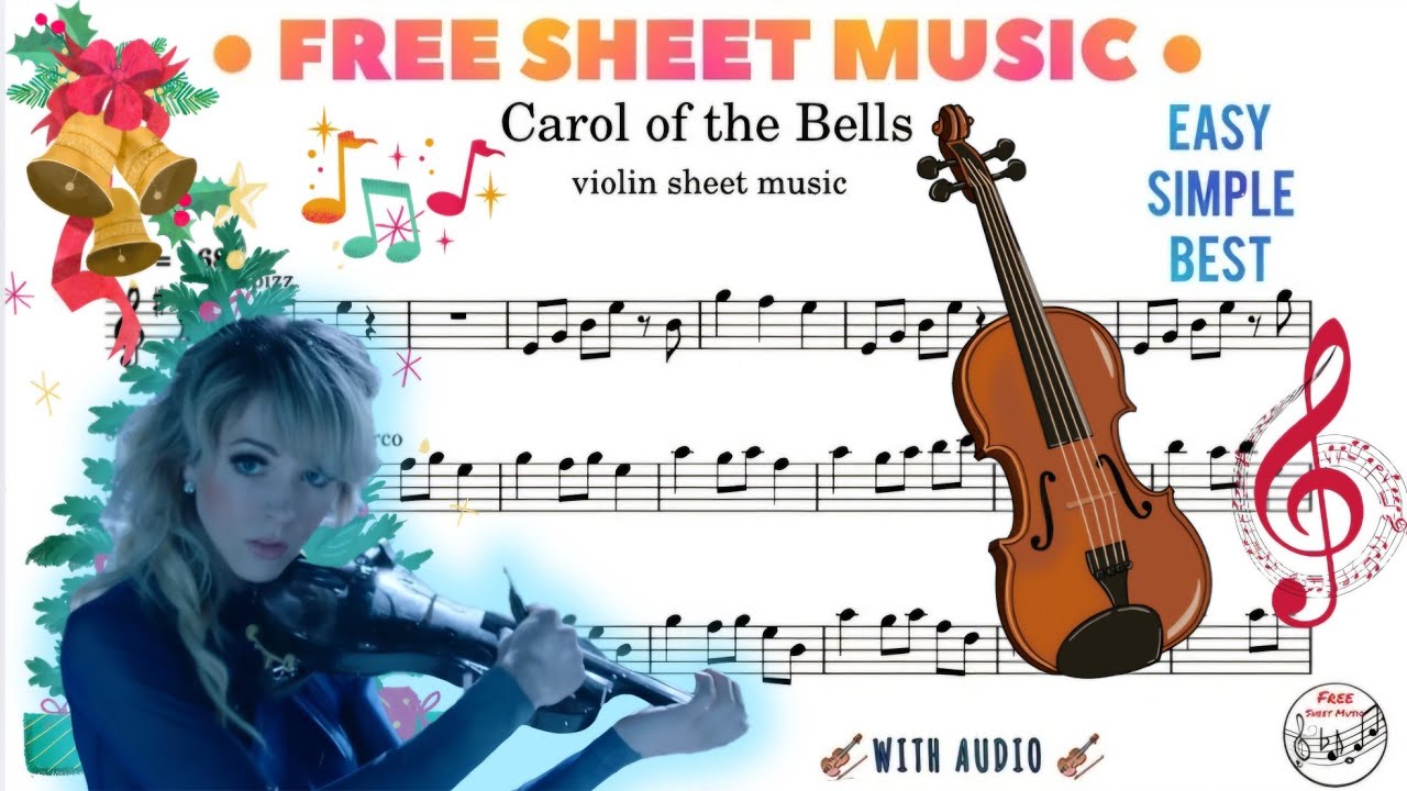 Lindsey Stirling - Carol of the Bell violin sheet music - YouTube