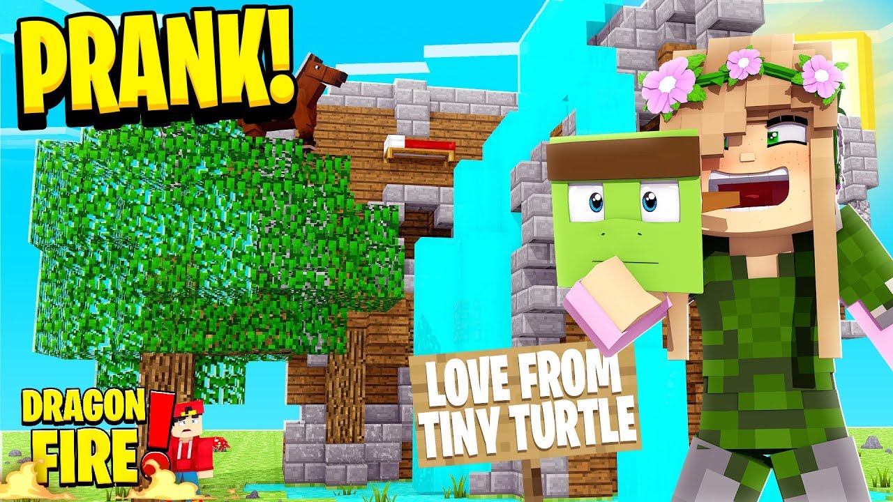 PRANKING ROPO (Disguised as TINY TURTLE)!! | Minecraft Dragon Fire ...