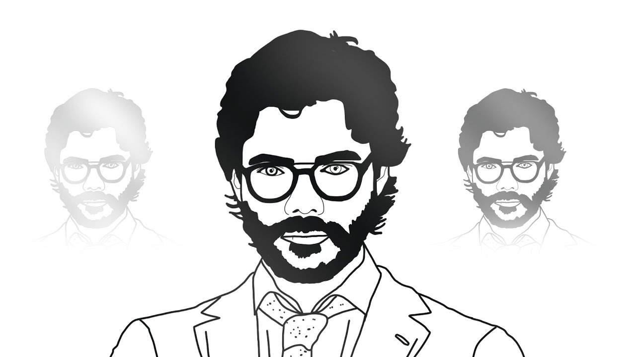 How to draw El Profesor | La casa de papel - YouTube