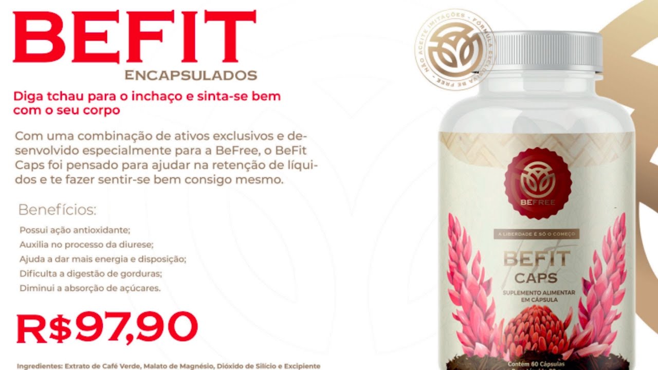 BEFIT Caps BeFree Características e Benefícios Diga Adeus ao Inchaço ...