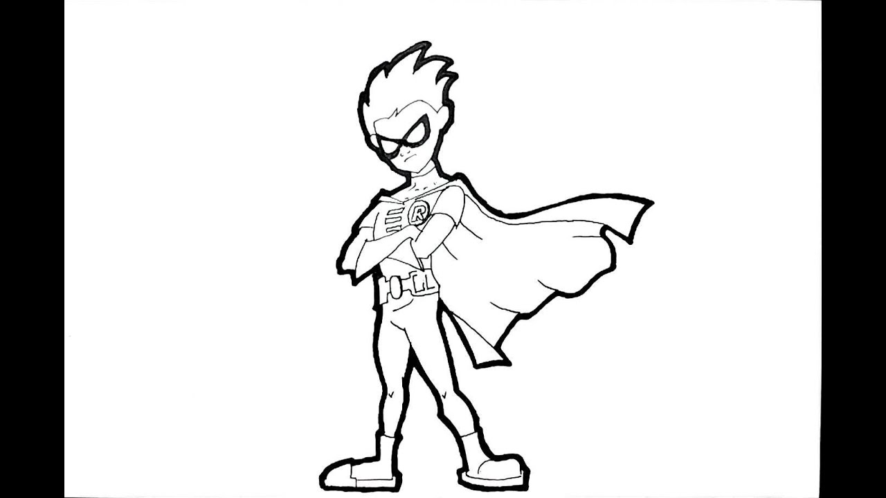 How to Draw Robin DC Comic | Easy Step to Draw - YouTube
