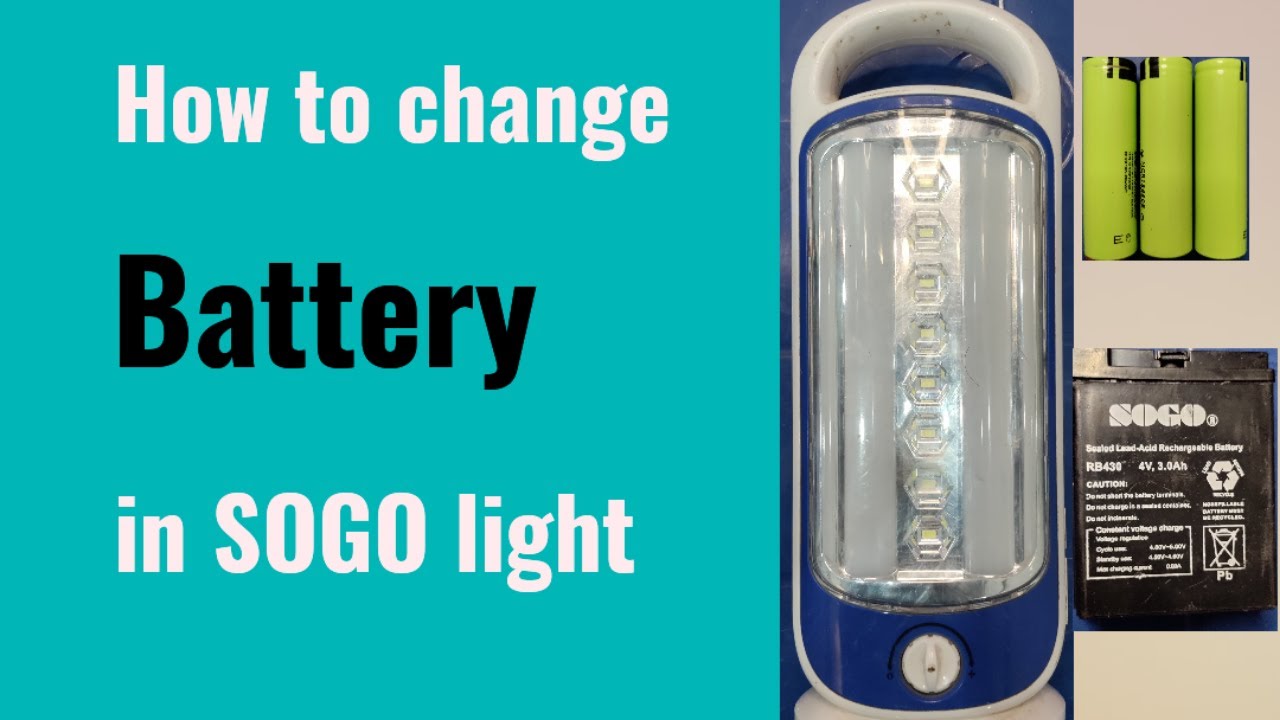How to change battery in SOGO light - YouTube