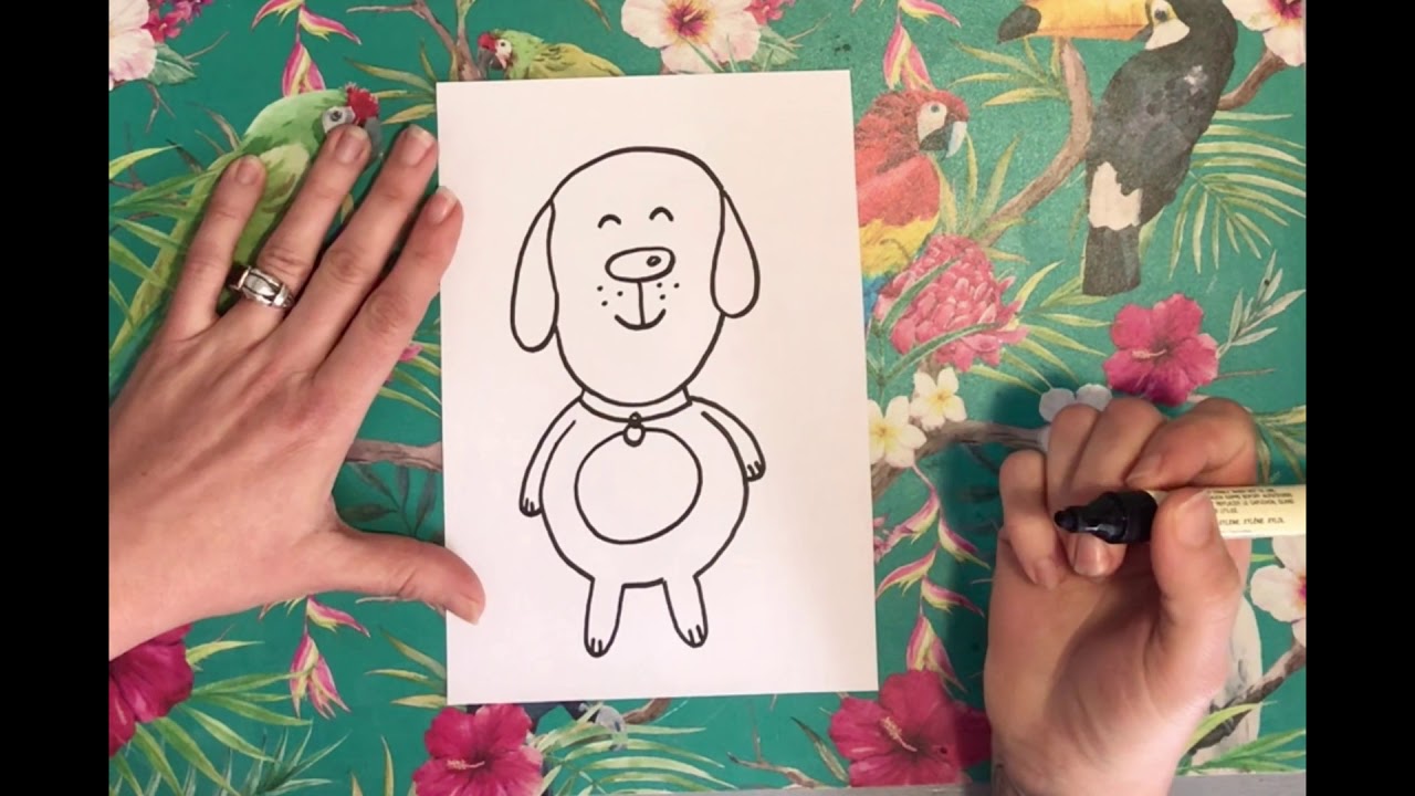 How to draw farm animal - Dog - YouTube