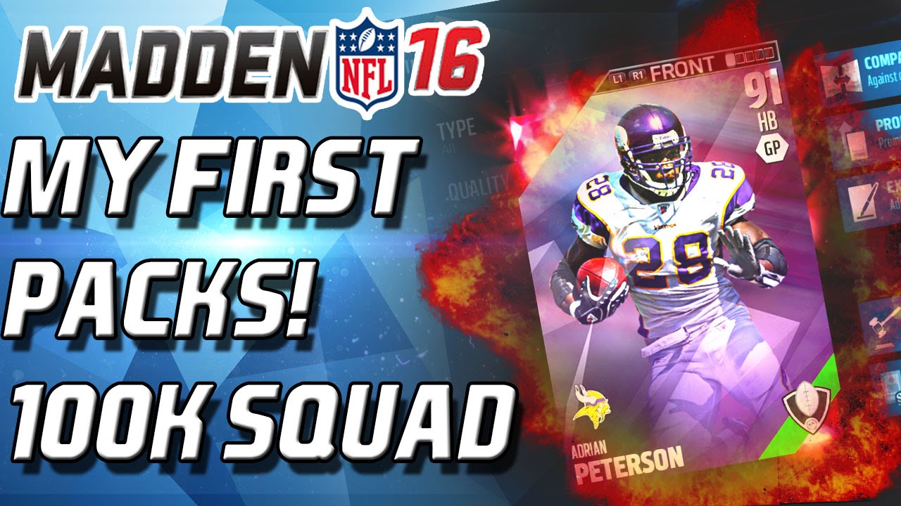 Madden 16 Ultimate Team - THE BEGINING! FIRST PACK OPENING! - YouTube