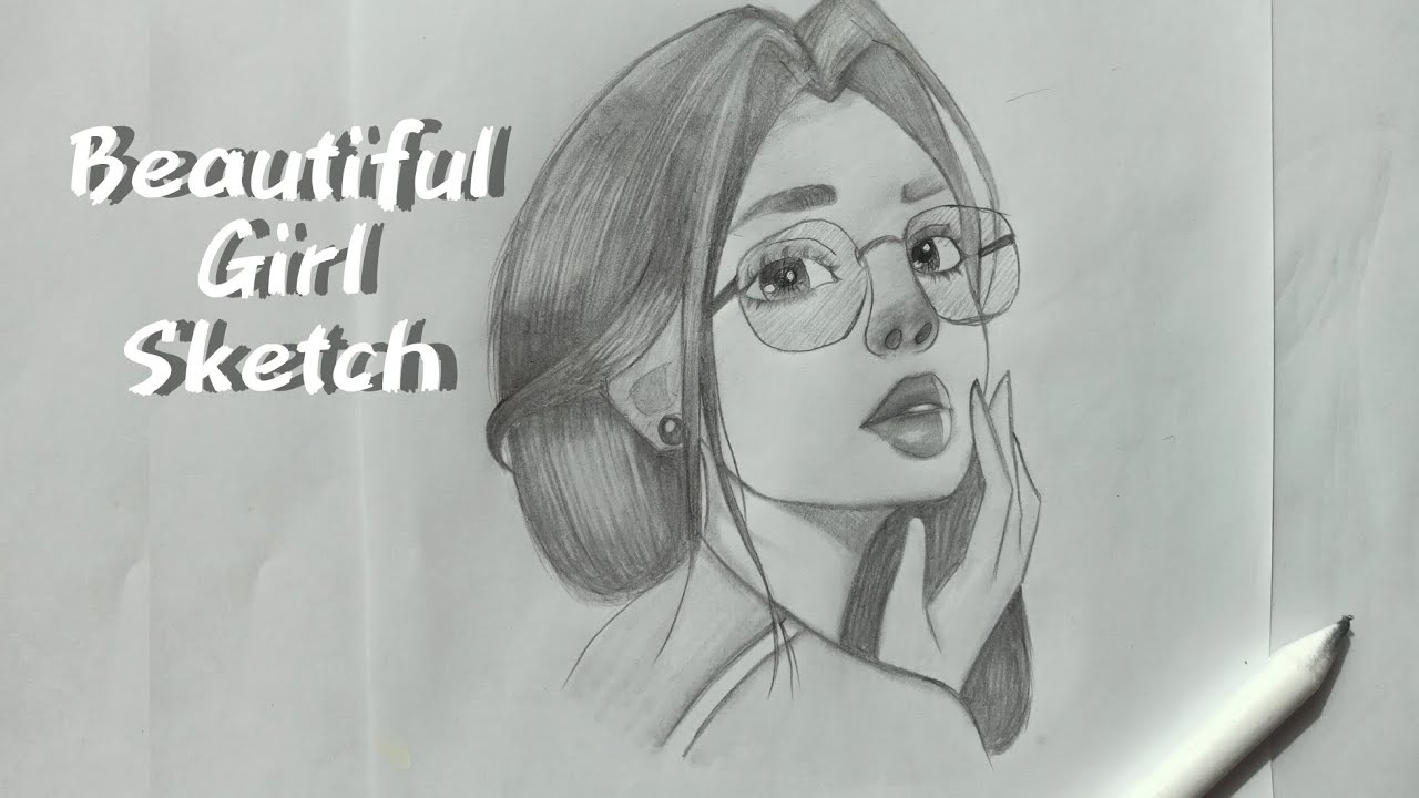 Beautiful girl sketch tutorial || Sketch tutorial || Zarmeen Art Studio ...