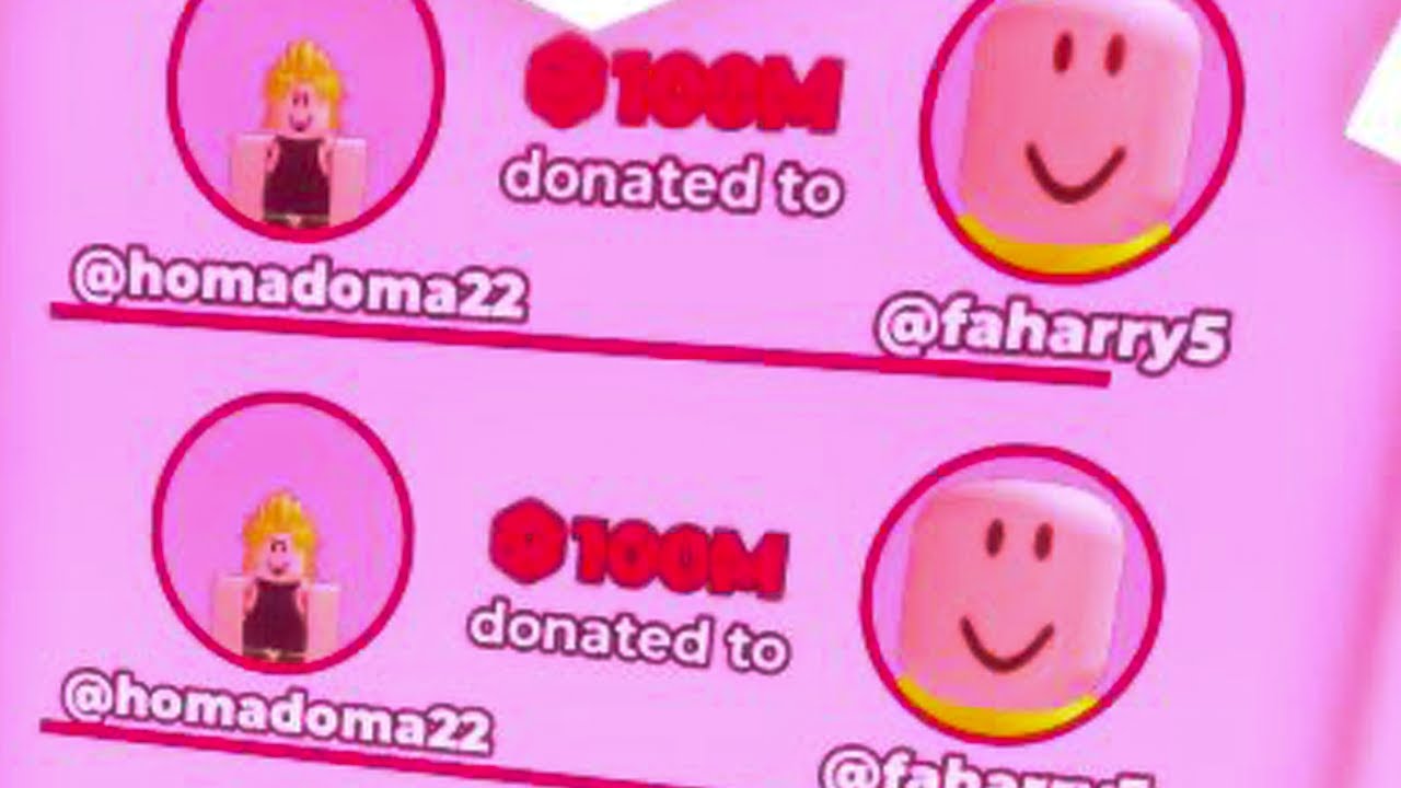 HE DONATED 200,000,000 ROBUX - YouTube