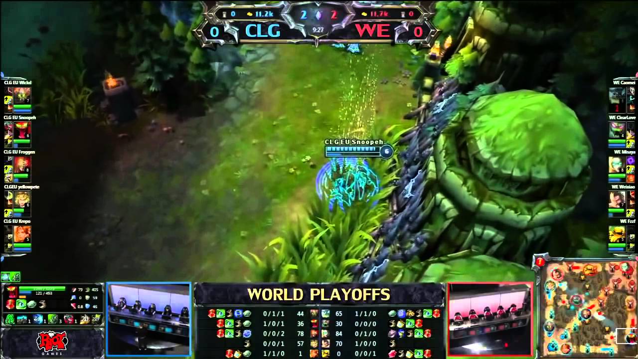 WE vs. CLG EU - Game 1 - Quarter Final - League of Legends World ...