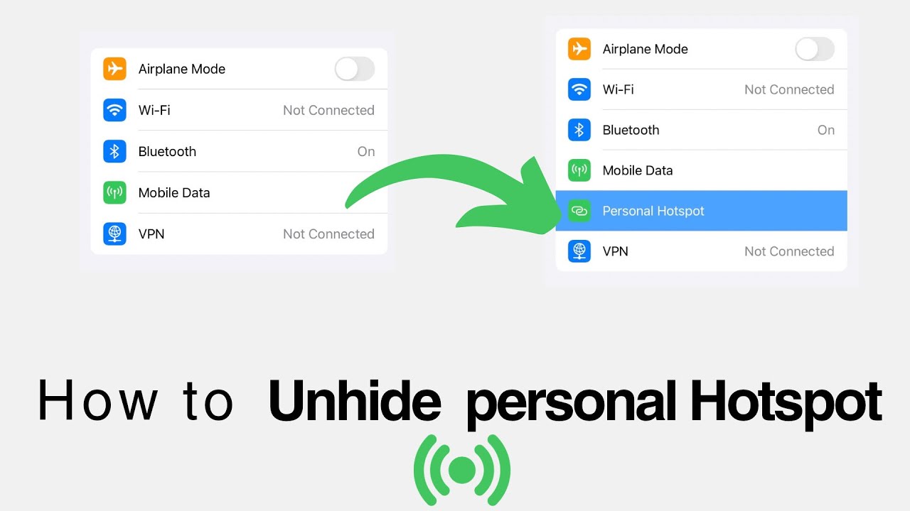Hidden Personal Hotspot | How to Enable Personal Hotspot on ios 2024# ...