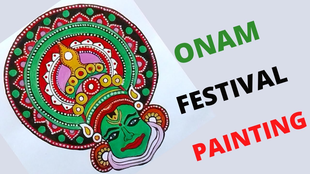 Part 2 - Onam Special kathaKali drawing easy, kathakali Face Drawing ...