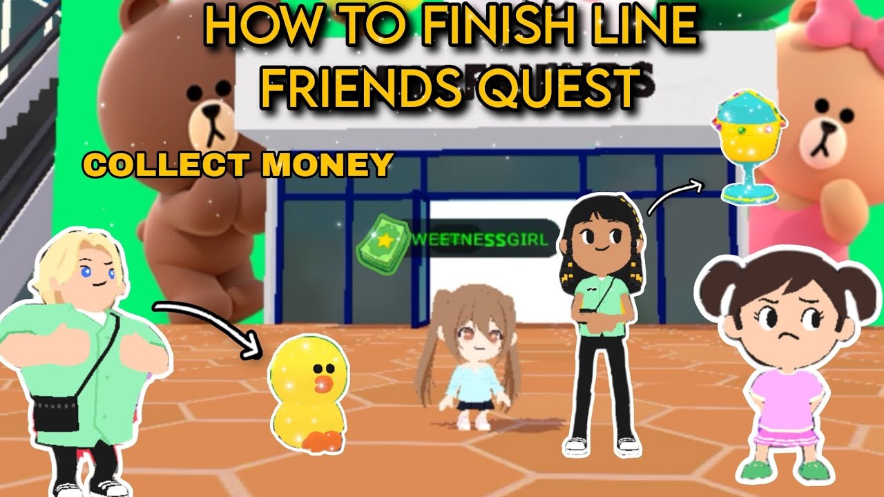 HOW TO FINISH LINE FRIENDS QUEST?? || COLLECT MONEY || #playtogether ...