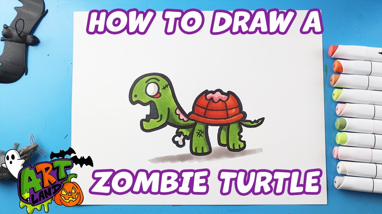 How to Draw a Zombie Turtle - YouTube