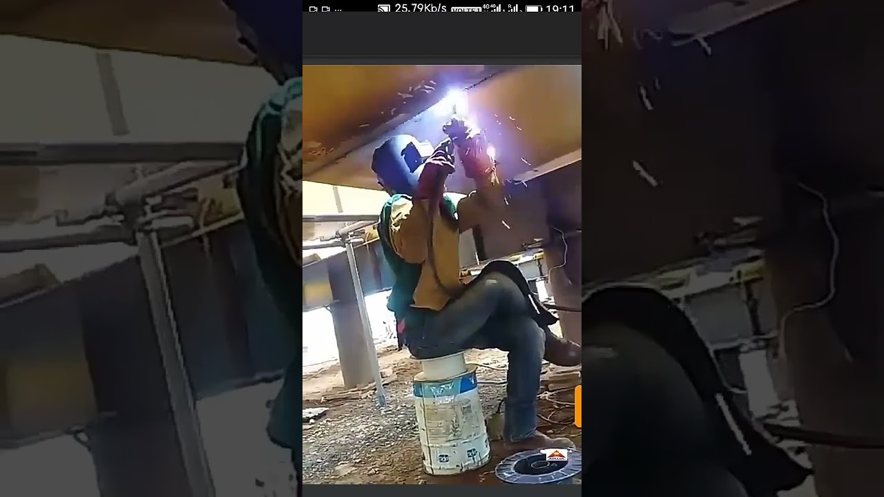 MIG welding 4G origin welding working - YouTube