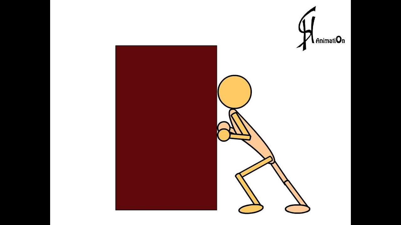 pushing heavy box 2D animation by Sudipta Halder - YouTube