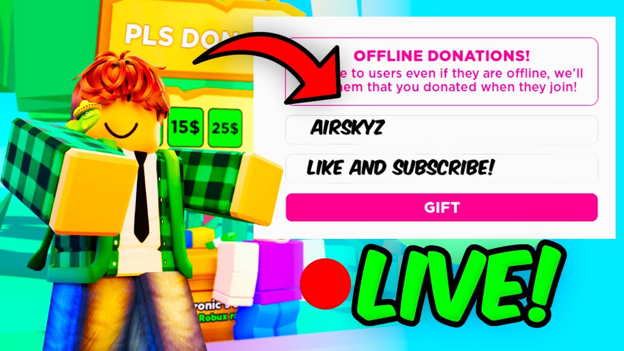 PLS Donate, But I Actually Donate??? (Roblox, Giving Robux to viewers ...