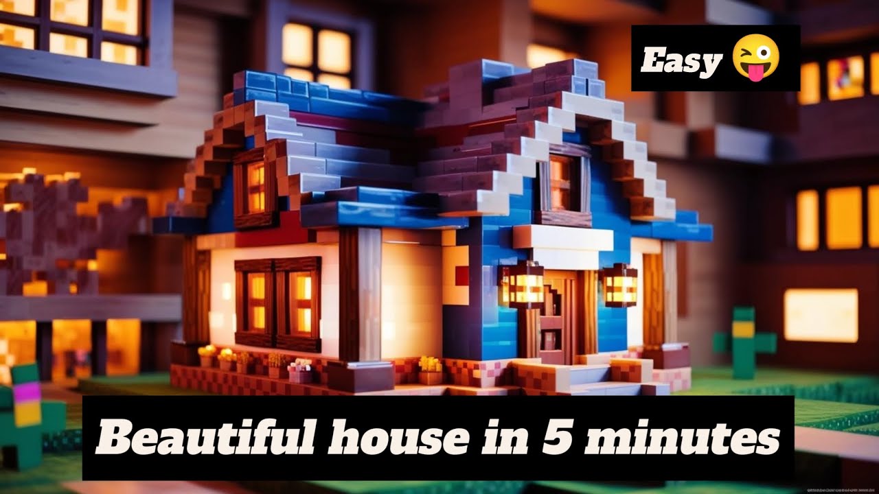 Beautiful Minecraft house in 5 minutes - YouTube