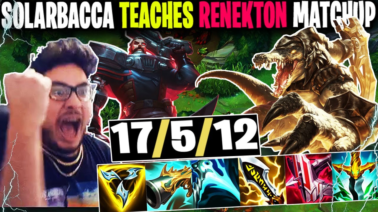 SOLARBACCA Teaches How To WIN Renekton Matchup - YouTube