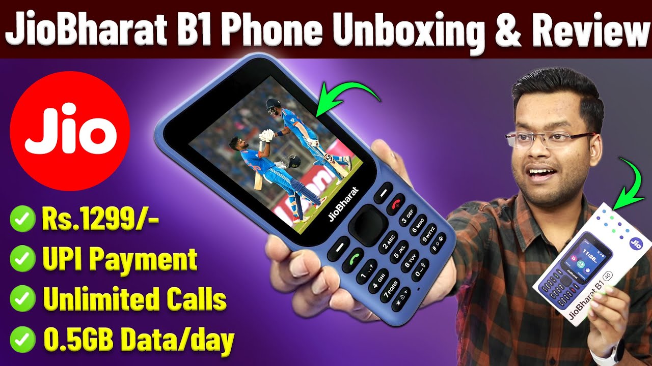 Jio Bharat B1 Unboxing | JioBharat B1 vs JioBharat V2 | Jio Karbon K1 ...