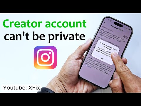 How to FIX Creator Account can't be Private on instagram