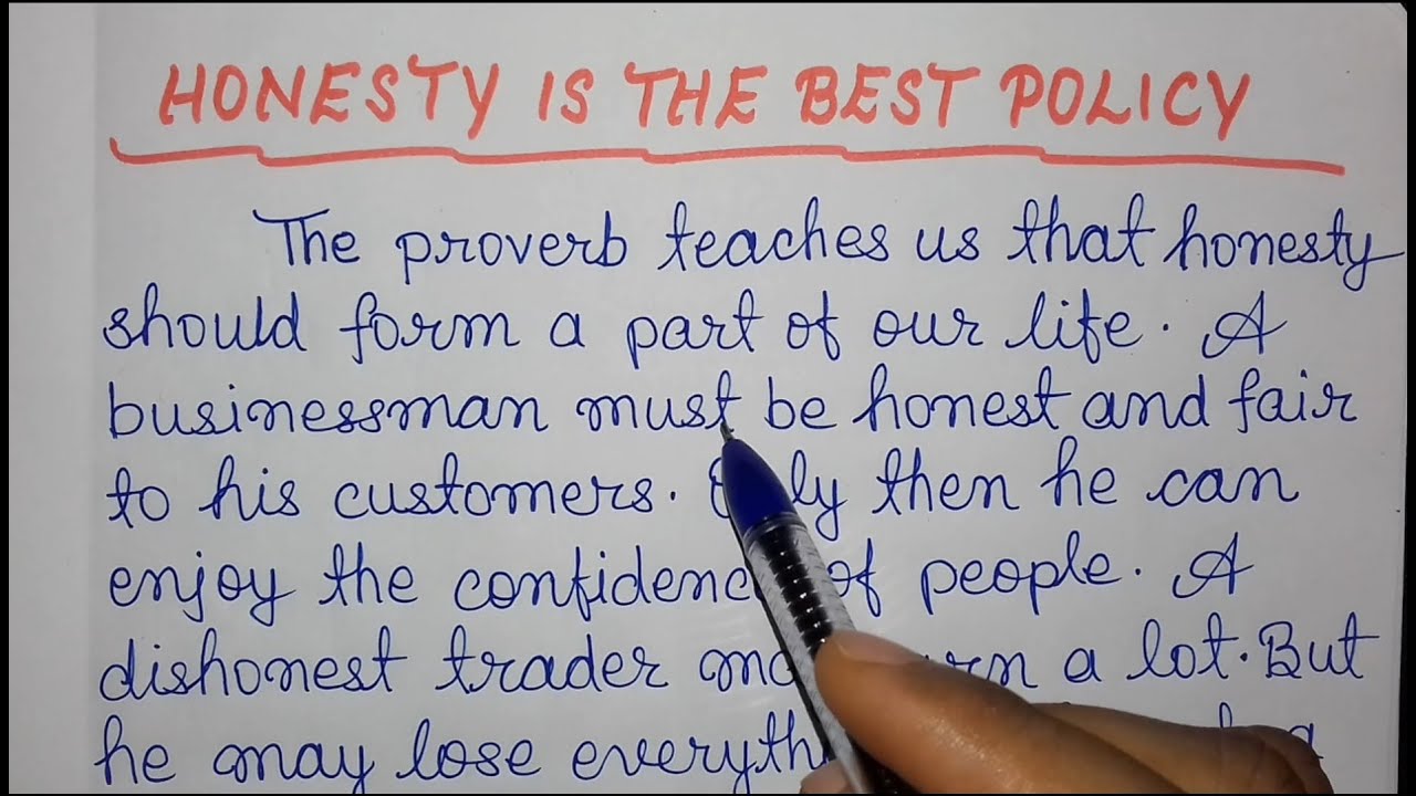 An Essay/Paragraph on Honesty is the Best Policy/All Round Knowledge ...