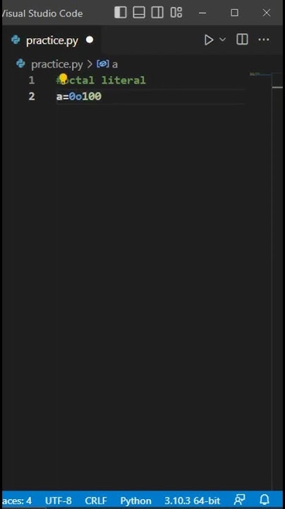 Octal literals #python #pythonforbeginners #learnpython - YouTube