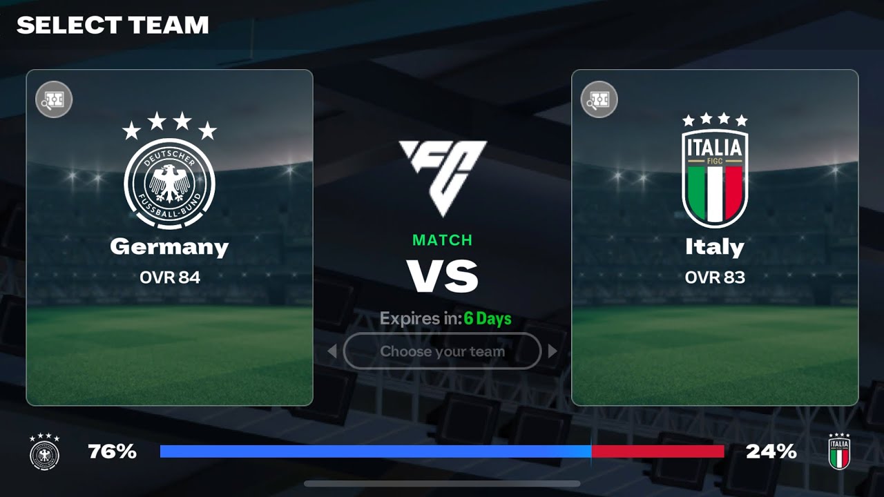 Germany vs. Italy. Football Centre. FC Mobile - YouTube